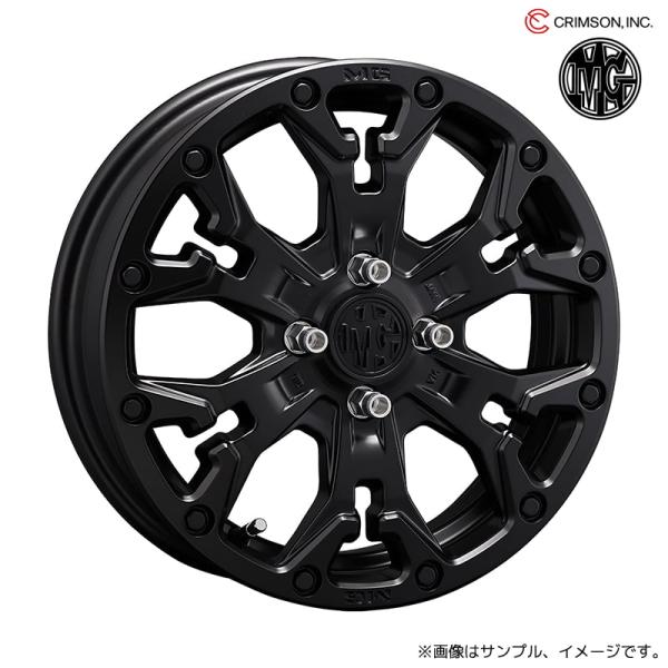 CRIMSON MG / GOLEM Jr. (ゴーレムジュニア)■サイズ：14x4.5J■ホール数：4■P.C.D.：100■インセット：+43■ハブ径：φ67.1■カラー設定　マットブラック/マットブラッククリア(MAT BLACK/M...