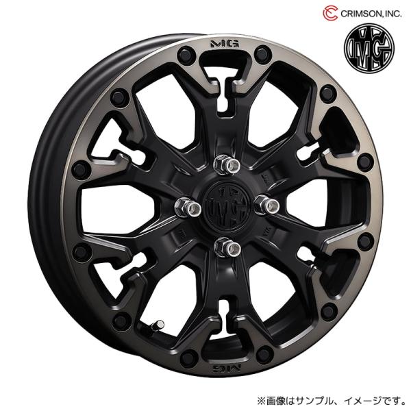 CRIMSON MG / GOLEM Jr. (ゴーレムジュニア)■サイズ：16x6.0J■ホール数：4■P.C.D.：100■インセット：+38■ハブ径：φ67.1■カラー設定　マットブラック/マットブラッククリア(MAT BLACK/M...