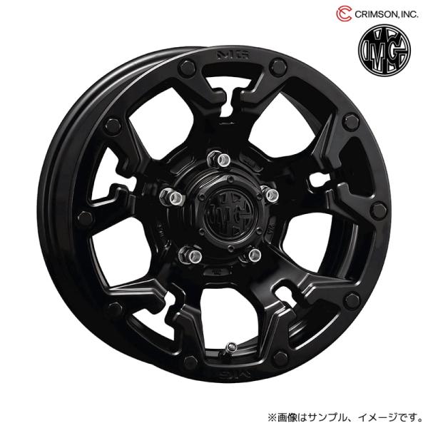 CRIMSON MG / GOLEM FF (ゴーレム)■サイズ：17x7.0J■ホール数：5■P.C.D.：127■インセット：+38■ハブ径：φ71.6■カラー設定　マットブラック/ブラックxマシニングリップ(MAT BLACK/BLA...