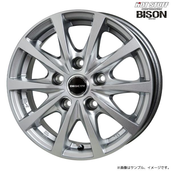 HOT STUFF｜BISON BN02■サイズ：14x5.0J■ホール/P.C.D.：5H/114.3■インセット/ハブ高(mm)：+45/24.9◆1ピース構造●ハブ径：φ73　●ナットホール径：φ32　●対応ボルト径：M12●適合荷重...