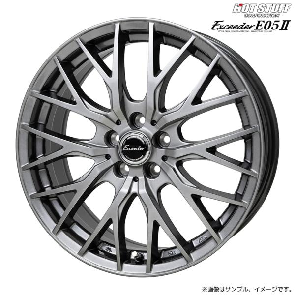 HOT STUFF｜Exceeder E05II■サイズ：18x7.5J■ホール/P.C.D.：5H/120■インセット/ハブ高(mm)：+41/36.71ピース構造●ハブ径：φ64.1　●ナットホール径：φ32　●対応ボルト径：M14●適...