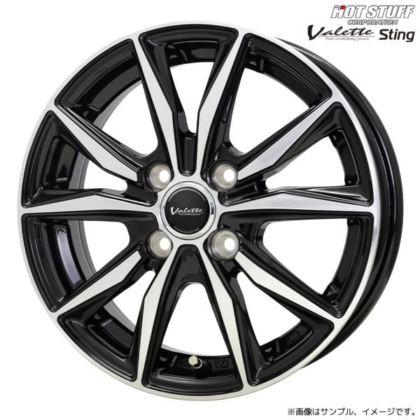 HOT STUFF｜Valette Sting■サイズ：15x5.0J■ホール/P.C.D.：4H/100■インセット/ハブ高(mm)：+45/35.1◆1ピース構造●ハブ径：φ67　●ナットホール径：φ32　●対応ボルト径：M12●適合荷...