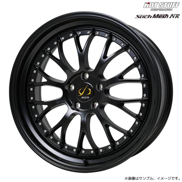HOT STUFF / Stich Mesh NR (シュティッヒ メッシュ NR)■サイズ：20x8.5■ホール数：5■P.C.D.：114.3■インセット：+45■ハブ径：φ73.1■カラー設定：セミグロスブラック(GB)付属品：センタ...