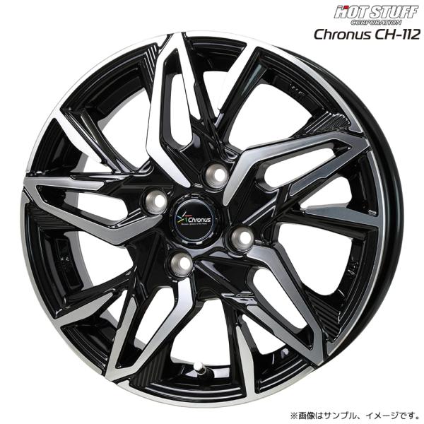 HOT STUFF｜Chronus CH112■サイズ：14x4.5J■ホール/P.C.D.：4H/100■インセット/ハブ高(mm)：+50/29.8◆1ピース構造●ハブ径：φ67　●ナットホール径：φ32　●対応ボルト径：M12●適合荷...