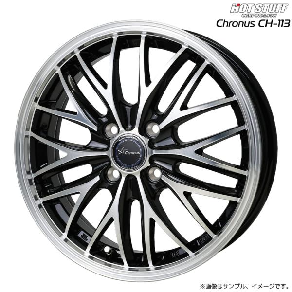 HOT STUFF｜Chronus CH113■サイズ：15x5.5J■ホール/P.C.D.：4H/100■インセット/ハブ高(mm)：+43/43.0◆1ピース構造●ハブ径：φ67　●ナットホール径：φ29　●対応ボルト径：M12●適合荷...