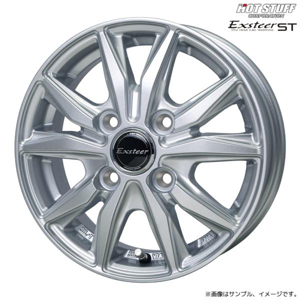 HOT STUFF｜Exsteer ST■サイズ：12x4.00B■ホール/P.C.D.：4H/100■インセット/ハブ高(mm)：+43/33.6◆1ピース構造●ハブ径：φ67　●ナットホール径：φ32　●対応ボルト径：M12●適合荷重…...