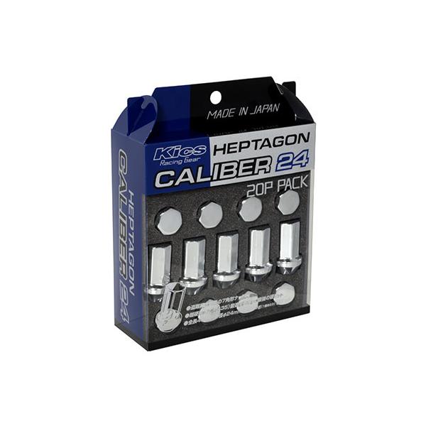 協永産業 キックス ヘプタゴンキャリバー 24 M12×P1.5 20個入 クロームメッキ / (HPC01C) Kics HEPTAGON CALIBER 20pcs KYO-EI キョーエイ●品番 No.：HPC01C　●サイズ：M12...