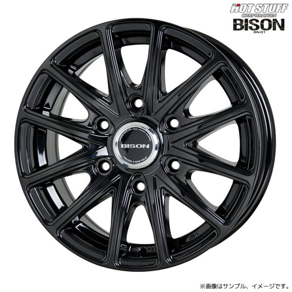 HOT STUFF｜BISON BN01■サイズ：15x6.0J■ホール/P.C.D.：6H/139.7■インセット/ハブ高(mm)：+33/31.0◆1ピース構造●ハブ径：φ106　●ナットホール径：φ32　●対応ボルト径：M12●適合荷...