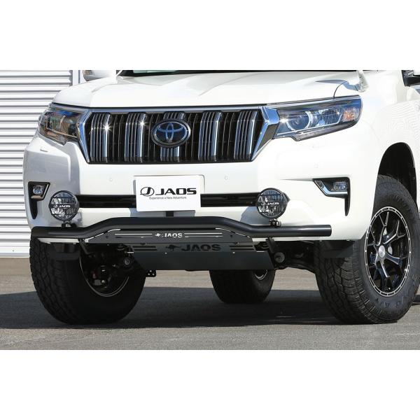 JAOS フロントスキッドバー ブラック／ブラック プラド 150系FRONT SKID BAR BLACK/BLACK LC150 PRADO 17+■商品内容バープレートブラケットランプブラケット