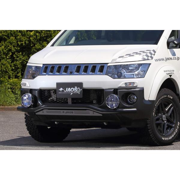 JAOS フロントスキッドバー ブラック／ブラック デリカ D:5FRONT SKID BAR(BLACK/BLACK) DELICA D:5 07■商品内容バープレートブラケットランプブラケット(本体取付ブラケット兼用)