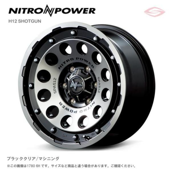 NITRO POWER / ナイトロパワーH12 SHOTGUN / エイチジューニショットガン・インチxリム幅:15x6.0J・ホール:5H・PCD:139.7・インセット:-5・カラー:BC ブラッククリア／マシニング・メーカー型番:L...