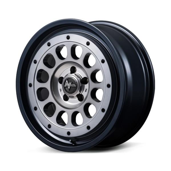 NITROPOWER / ナイトロパワーR12 HOWITZER / アールジュウニハウザー・インチxリム幅:12x4.0B・ホール:4H・PCD:100・インセット:+42・カラー:セミグロススモーク／マシンドフェイス（SSM）・メーカー...