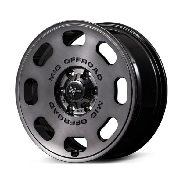 NITROPOWER / ナイトロパワーD8 PULSAR / ディーハチパルサー・インチxリム幅:18x8.0J・ホール:6H・PCD:139.7・インセット:+55・カラー:グロススモーク マシンドフェイス（GSM）・メーカー型番:F7...