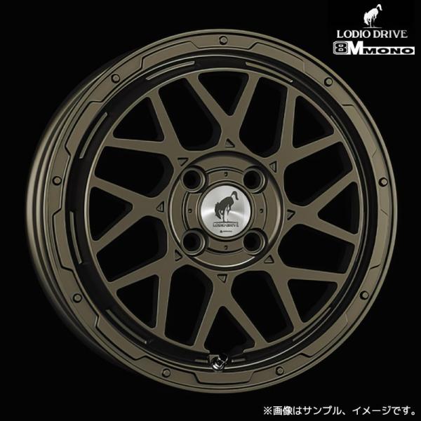 一世を風靡した3ピースクロカン四駆ブランド「ロディオドライブ」が1ピースで復活！LODIO DRIVE8M MONO / ハチエム・モノ■サイズ/インセット：15x4.5J/+45■ホール/P.C.D.：4H/100■付属品：センターキャッ...