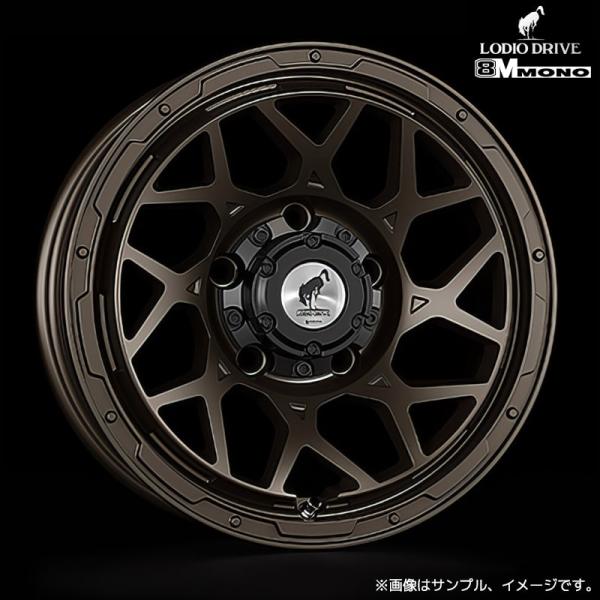 一世を風靡した3ピースクロカン四駆ブランド「ロディオドライブ」が1ピースで復活！LODIO DRIVE8M MONO / ハチエム・モノ■サイズ/インセット：16x6.0J/-5■ホール/P.C.D.：5H/139.7■付属品：センターキャ...