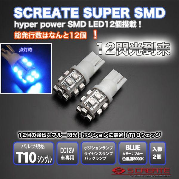 規格 T10ウェッジシングル仕様 電圧DC12V車専用カラー ブルー入数 2個LED仕様 3chip Hyper Power SMD LED　12個素子数 36個極性 有サイズ 全長：約30mm/最大直径：約10mm/ウェッジ幅：約9mmメ...