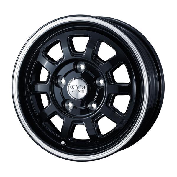 WEDS / ウェッズVICENTE-06TG / ヴィセンテ-06TG・サイズ:14x5.0・ホール数:5H・PCD:114.3・インセット:+48・ハブ径：73・カラー:ブラックポリッシュライン(BKP)・メーカー型番:0039803タ...