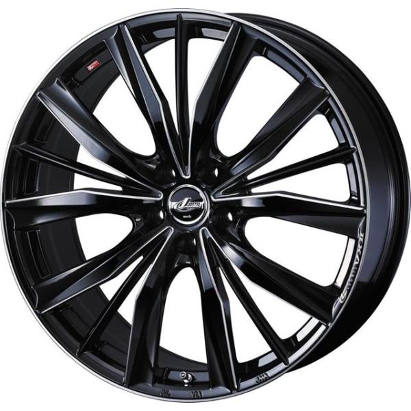 WEDS / ウェッズLEONIS VX2 / レオニスVX2 <M14 ストレートナット対応>・サイズ:17x6.5・ホール数:5H・PCD:120・インセット:+39・ハブ径：60・カラー:ブラックSCマシニング(BK/SC...