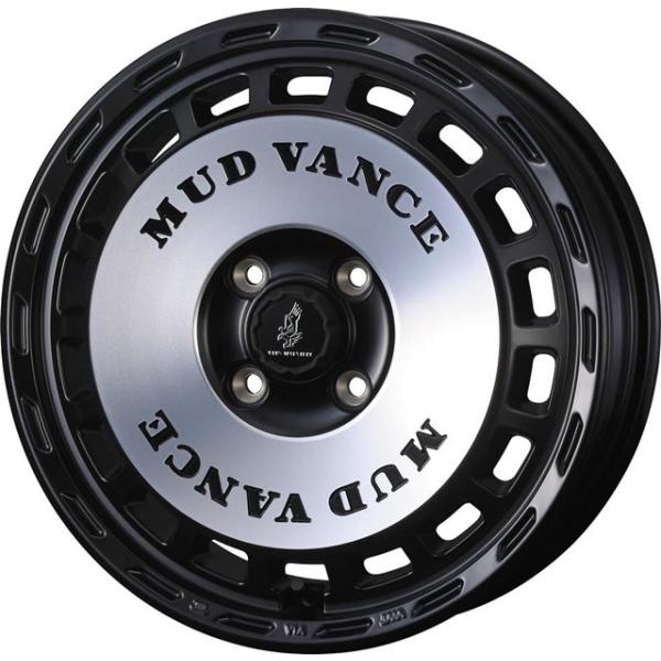 WEDS / ウェッズMUD VANCE DX / マッドヴァンス DX・サイズ:14x5.0・ホール数:4H・PCD:100・インセット:+30・ハブ径：73・カラー:マットブラックポリッシュ(MBP)・メーカー型番:0042721