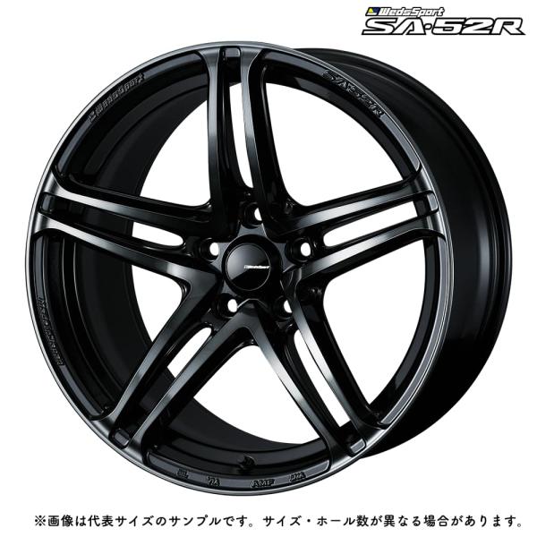 WedsSport SA-52R 18インチ 1ピース アルミホイール■サイズ/インセット：18×9.0J+25■ホール-P.C.D.：5-114.3■ハブ径：φ73　■ナットホール径：φ30■ボルトホール径：φ15　■ディスク突出量：2....