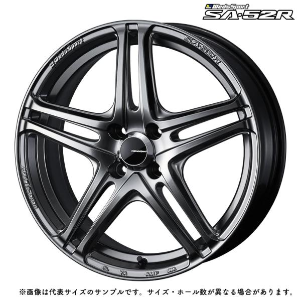 WedsSport SA-52R 15インチ 1ピース アルミホイール■サイズ/インセット：15×6.0J+38■ホール-P.C.D.：4-100■ハブ径：φ65　■ナットホール径：φ30■ボルトホール径：φ13　■ディスク突出量：5.95...