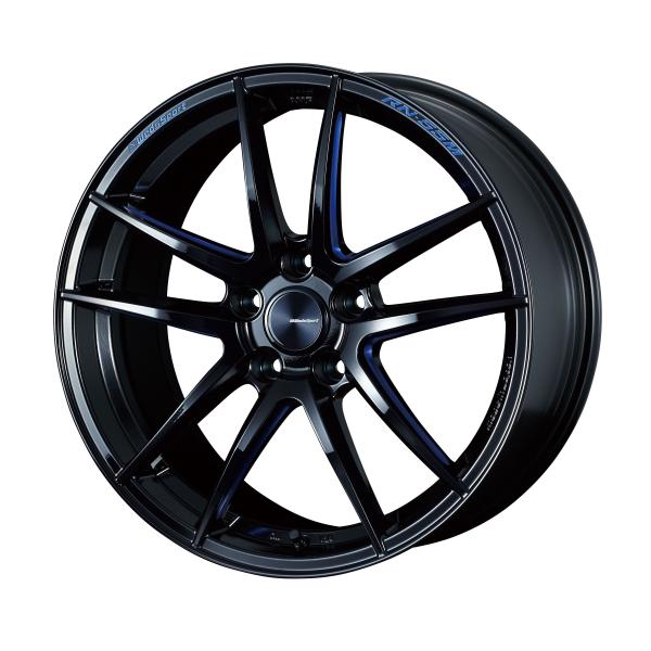 WEDS / ウェッズWEDSSPORT RN55M / ウェッズスポーツ RN55M・サイズ:18x8.5・ホール数:5H・PCD:114.3・インセット:+45・ハブ径：メーカーHPをご確認ください。・カラー:ブラックブルーマシニング(...