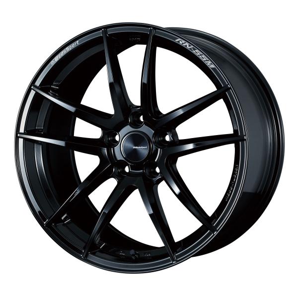WEDS / ウェッズWEDSSPORT RN55M / ウェッズスポーツ RN55M・サイズ:18x9.5・ホール数:5H・PCD:114.3・インセット:+45・ハブ径：メーカーHPをご確認ください。・カラー:グロスブラック(GLOSS...