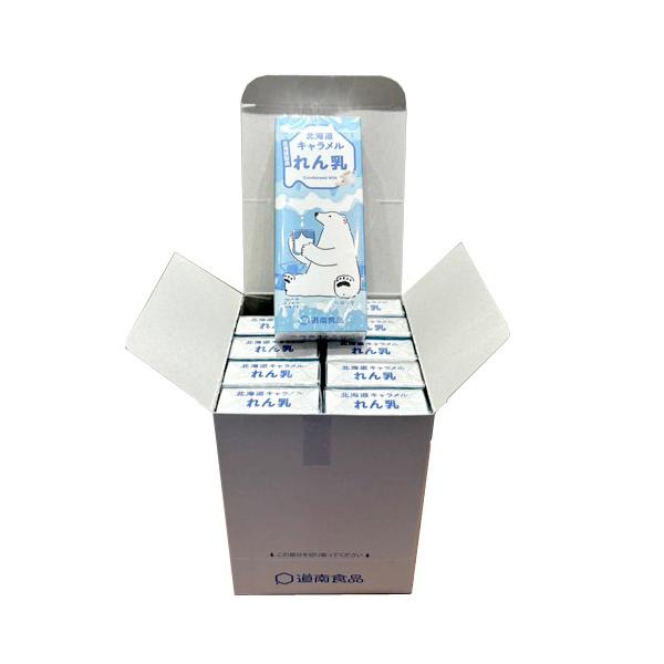 北海道産生乳100%の練乳を使用し、おいしく仕上げました。風味豊かな甘さとなめらかさが特徴のキャラメルです。内容量：キャラメル 18粒×10原材料：水あめ、加糖練乳、砂糖、植物油脂、小麦粉、食塩、ソルビトール、乳化剤、香料賞味期限：製造から...