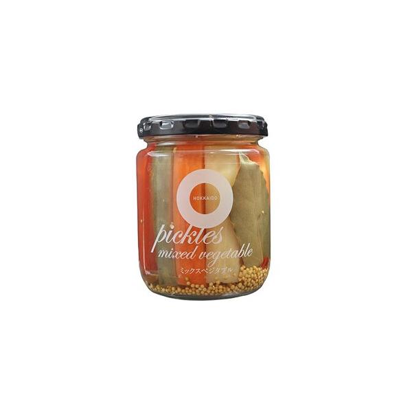NORTH FARM STOCK　ミックスベジタブルピクルス北海道産の野菜で作った彩り豊なピクルス（洋風漬け物）です。サラダ感覚でお楽しみいただけ常備野菜としてもおすすめです。商品名：ミックスベジタブルピクルス内容量：230ｇ/固形量130...