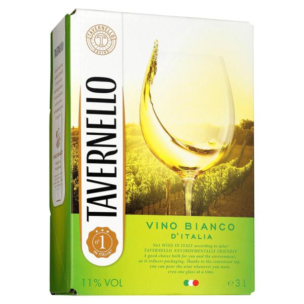 タヴェルネッロ ビアンコ 3L 3000ml × 4本 [ケース販売] バック イン ボックス ワイン TAVERNELLO BIANCO ITALIA CAVIRO BIB [イタリア 白ワイン サントリー]白ワイン wine