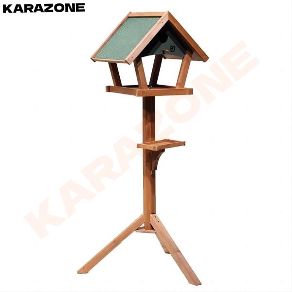 【耐久性のある素材】バードフィーダーは耐久性のある実木で作られている、丈夫で長持ちします。軽量素材で移動しやすいし、水の入れ替えにも便利です。【保護】傾斜屋根が雨から鳥の種を保護します。 鳥たちが好む木陰を作る屋根の下には、強い日差しや雨か...