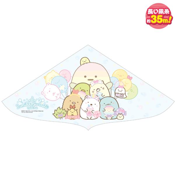 人気集中のキャラクターカイト(凧)！お正月の風物詩としてはもちろん、キャンプなどアウトドアレジャーにもオススメ！お子さまとの楽しいひと時に♪W1120cm×H570×D5mmの大きめサイズ。凧糸（約35m）付きなので、組み立ててすぐに凧揚げ...