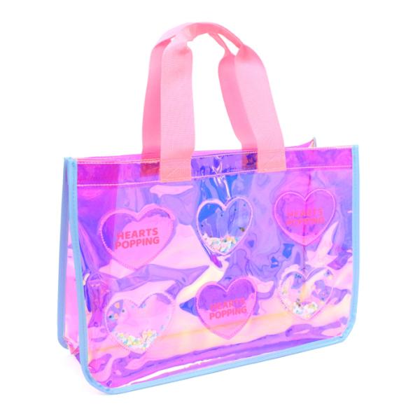 かわいらしいデザインのお子さまプールバッグ（ビーチバッグ）!!海やプール、水遊び・・・夏のレジャーやおでかけにオススメ☆キラキラかわいいホログラムのトートバッグ！【正規商品です】【即納できます!!】■カラー⇒MUL(マルチカラー)■素材⇒P...