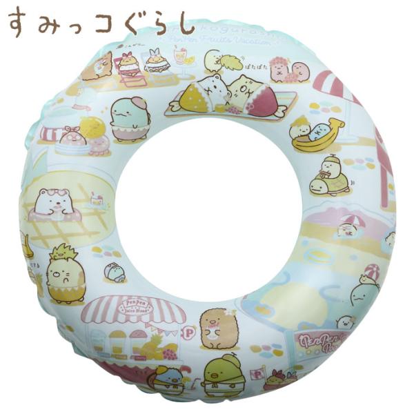 人気集中!!『すみっコぐらし』の可愛らしいフロートが登場!!海水浴や水遊びにオススメ！70cmサイズのお子さまフロート☆1人用（対象年齢：6才以上）【ST玩具安全基準合格】【正規アプローバル商品】■カラー⇒サックス■素材⇒本体、空気栓：塩化...