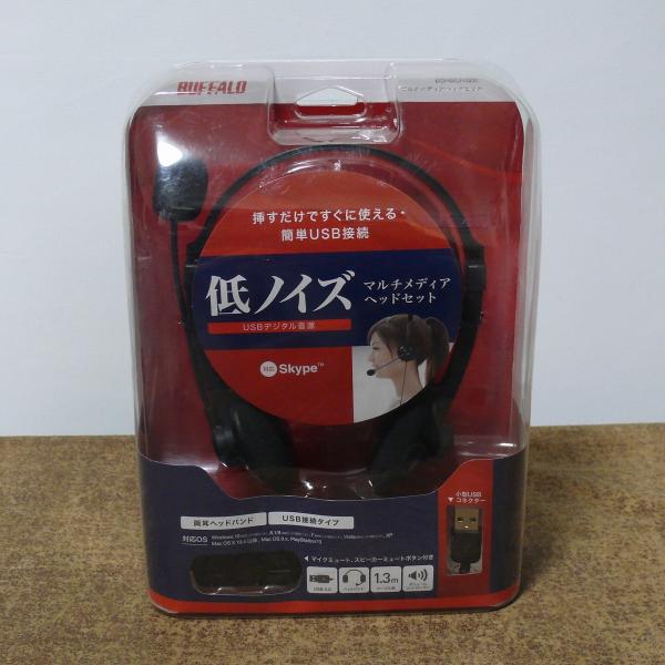 【未開封】Buffalo BSHSUH12BK /マルチメディアヘッドセット /USB接続 /ブラックマイク部仕様指向性　　　　：全指向性周波数帯域　　：100Hz〜10KHzインピーダンス：2.2kΩ感度　　　　　：-58±3dBヘッドフ...