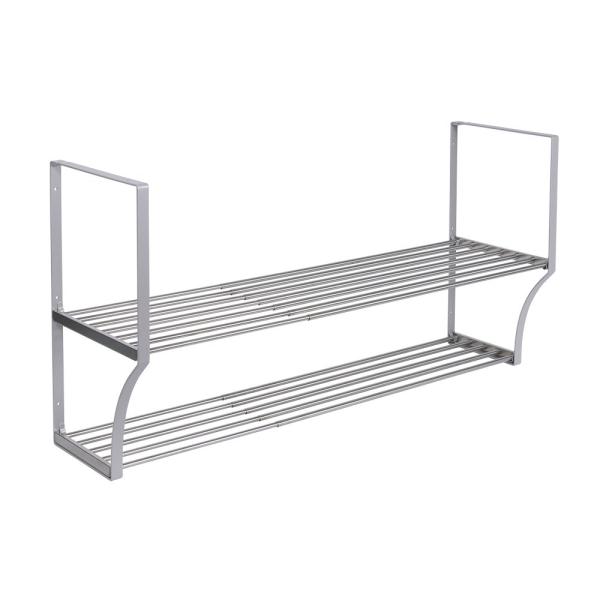 【商品概要】サイズ:幅60~90×奥行25×高さ45cm重量:2.21kg本体:棚 パイプ・中止め補強/ステンレス、樹脂部/ナイロン、枠/スチールに焼付け塗装、木ネジ/ステンレス原産国:台湾耐荷重:10kg(棚1枚あたり)【商品説明】【商品...