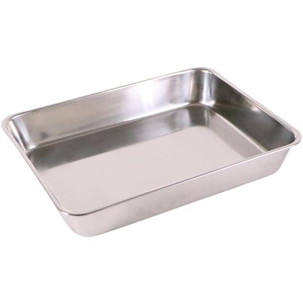 【商品概要】外寸 :355×270×H63mm製品重量:660g材質:18-8ステンレス容量:約4.5L内容量:10枚取【商品説明】【商品詳細】ブランド：大屋金属商品種別：ホーム＆キッチン商品名：大屋金属 クローバー印 18-8ステンレス角...