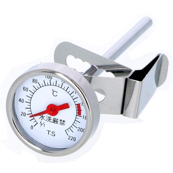 【商品概要】サイズ:11.2×4.5×3.4cm重量:03.30kg揚げ物専用[材質]本体:ステンレス鋼/温度感知棒:銅(クロームメッキ)/ガラス部:普通ガラス/温度計:バイメタル式ブラント名: 高儀(Takagi)高儀の天ぷら鍋用温度計(...