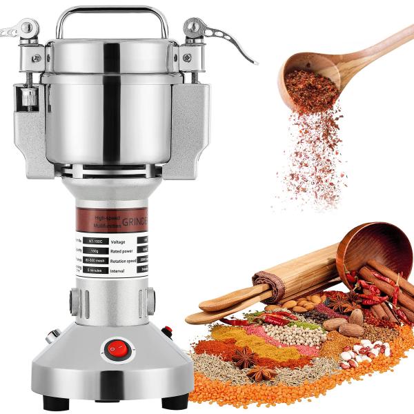 【商品概要】【粉砕能力】：150ｇ（米を参照として）、70-300目細さ、1?2分で粉砕完了です。【適用】：ペッパー/ミル/ヤマイモ/八角/ローリエ/ちんぴ/穀類/三七/人参/真珠/マカ/飼料/大豆/唐辛子/霊芝/甘草/ゴマなどに適用できま...