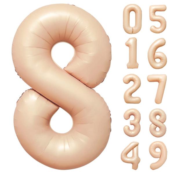 【商品概要】【商品説明】【数字バルーン90cm】流行りのアイボリーのくすみカラー。数字8のビックサイズのアルミ風船です。他のお誕生日飾り付けと一緒に飾るのもGOOD！【こんなシーンで活躍】8歳のバースデーパーティーに。ウエディングの装飾、大...