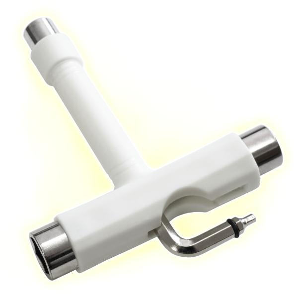 と言ってますが、ただの白のT-TOOLです。大変失礼しましたm(_ _)m※注意※白は汚れが目立ちやすい場合があります。全くの純白ではないとお考え下さいm(_ _)m--最も標準的なスケートボード専用工具“T-TOOL”です。日本の工具では...