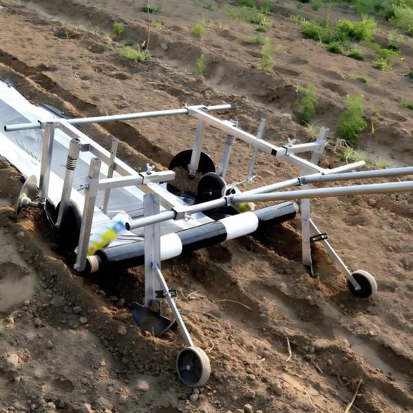 マルチングマシン マルチ張り機 農業用プラスチックフィルム 1人ハンドプル型 マルチフィルムマシン 0〜40cmの高さに適しています 幅は0.3-2メートル調整可能