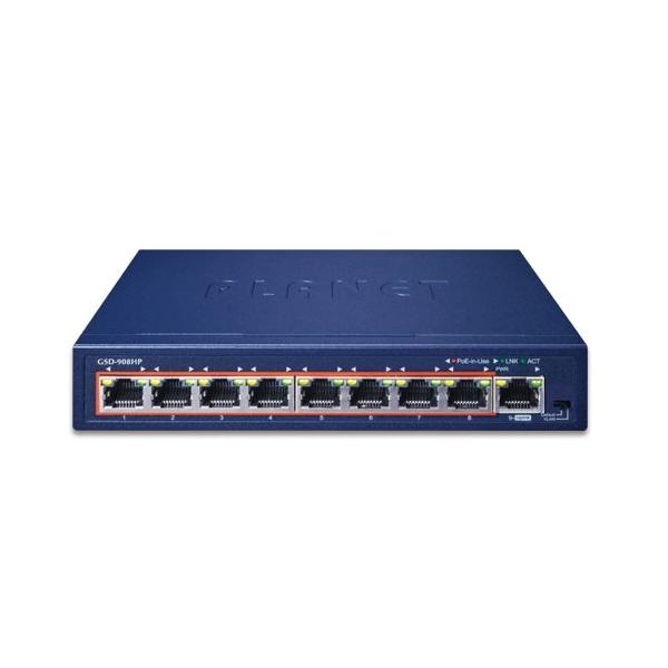 全　9ポートギガビットポート内　8ポートPoE+ 内　1ポートアップリンクポートIEEE 802.3af/802.3atエンドスパン簡易VLAN