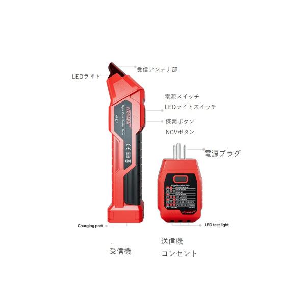 回路ブレーカー識別（AC 90-120V）：Live 120V電気システムで回路ブレーカーを特定するように設計されたこのブレーカー検出器ファインダーは、標準の90〜120V AC 50/60Hzブレーカーシステムと互換性があります。GFCI...