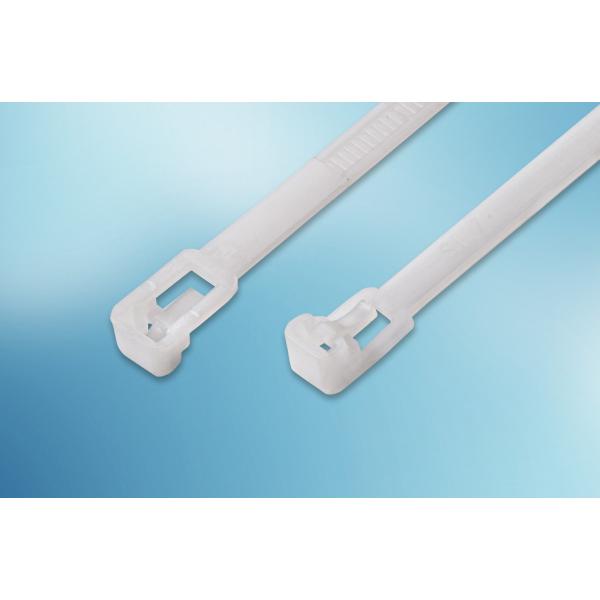 結束バンドリピートタイプ 再使用可能!　電線を束ねる仮止め用等に便利!釣り竿を縛ったり　結束バンドに色を塗って魚の尻尾に巻く取り外しが自由にできるため、何度でも使えて、経済的です。] 色　白【サイズ】　長さ150mm×幅7.6mm　引っ張り...