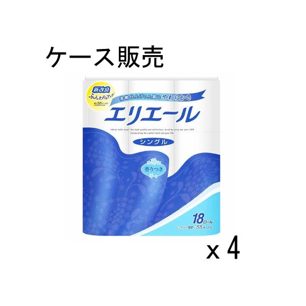 ふっくらやわらかな肌ざわりエリエールのNew Soft &amp; Bulk製法パルプ100%でつくられています。さわやかな花の香りがつつみます。（香りは芯につけています。）蛍光染料は使用していません。ミシン目入りですので、きりとりが簡単で...