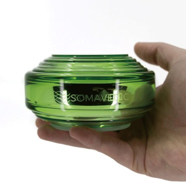 重さ：約510g寸法：直径11.5cm×高さ6cm本体：シルバーメッキ手吹きガラスUV-LED(紫外線LED)使用コア仕様：テスラコイル、クリスタルガラスのダブルピラミッド、ジルコニア、レアメタル（Au金、Ag銀、Pdパラジウム、Pt白金、...