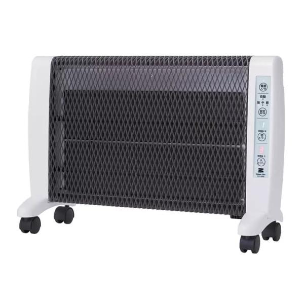 電源：AC100V 50/60Hz定格電流：10.0A消費電力：　[強]1000W　[中]750W　[弱]500W　[自動]室温センサーによる強・弱モード自動切り替え外形寸法：幅65×高さ43×奥行き24cm (本体奥行8cm)質量：約6....