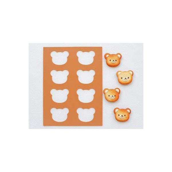 「商品情報」cottaオリジナル。シリコンでできたラングドシャ用の抜き型です。ラングドシャの生地を、クマの形に抜くことができます。「主な仕様」