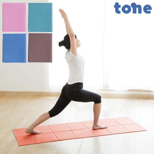 サイズ:約幅61×長さ173×厚み0.4（cm） 折りたたみ時：約幅24.5×長さ30×厚み7.5（cm） 内容量:1枚 材質:ポリ塩化ビニル ●持ち運びに便利な四角くたためるヨガマットです。 ●かさばるロールタイプと違い、バッグの中に入れ...